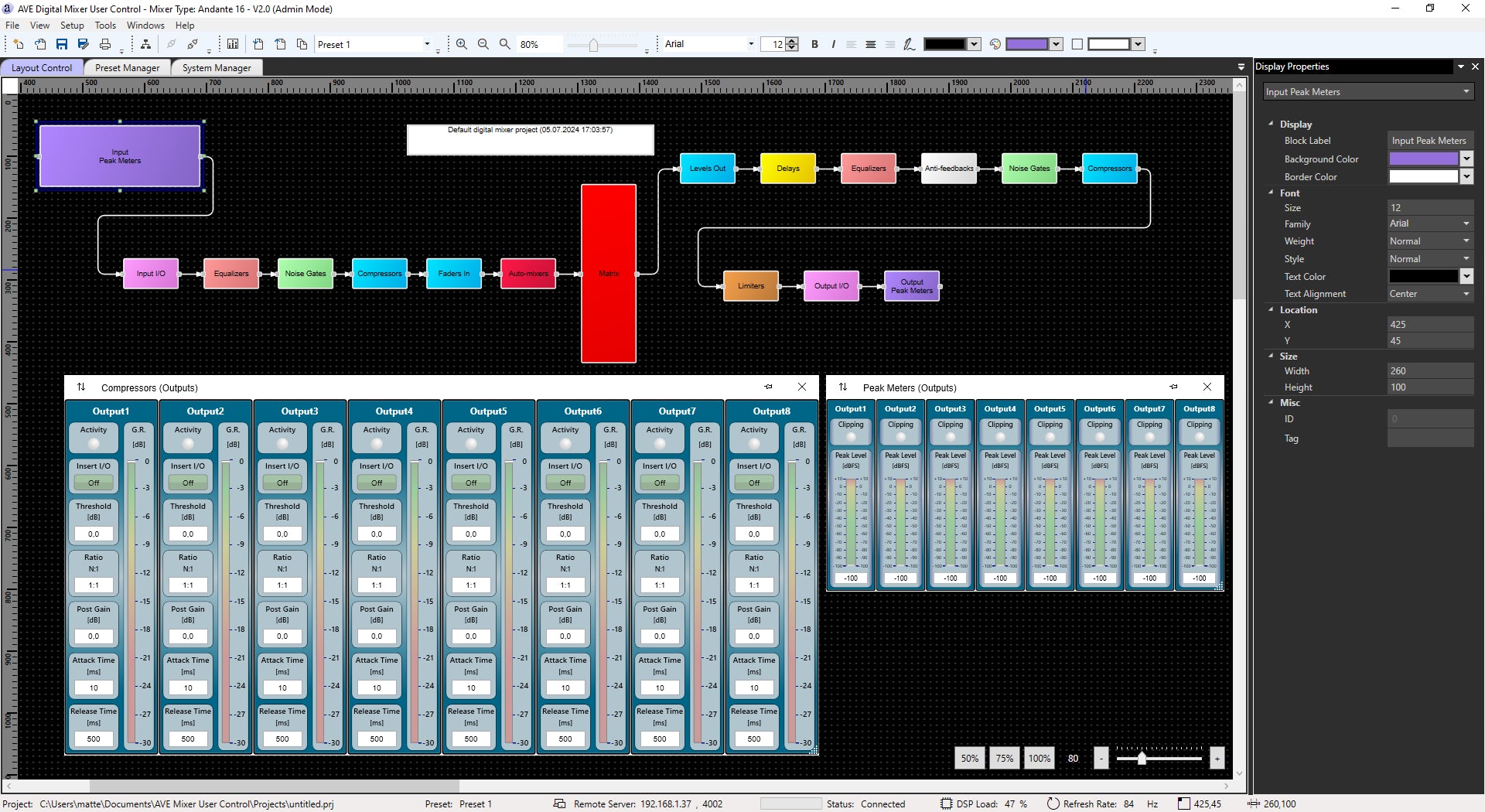 AVE Audio: AVE Mixer User Control